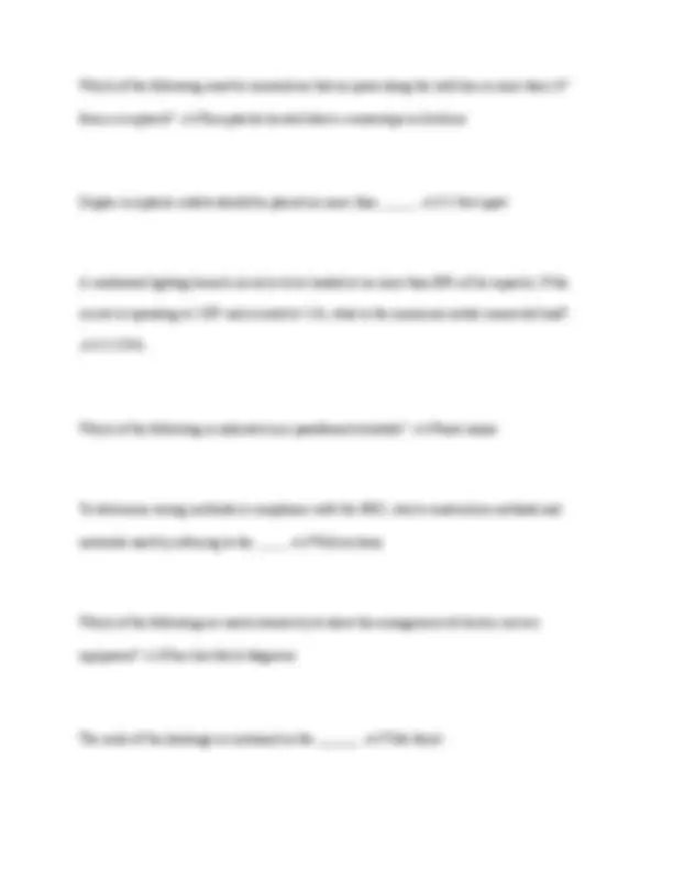 NCCER Level 1 Module 10 Basic Electrical Construction | Exams Advanced Education | Docsity