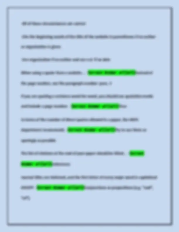 APA Guidelines for Formatting Citations: Exercises and Answers | Exams ...