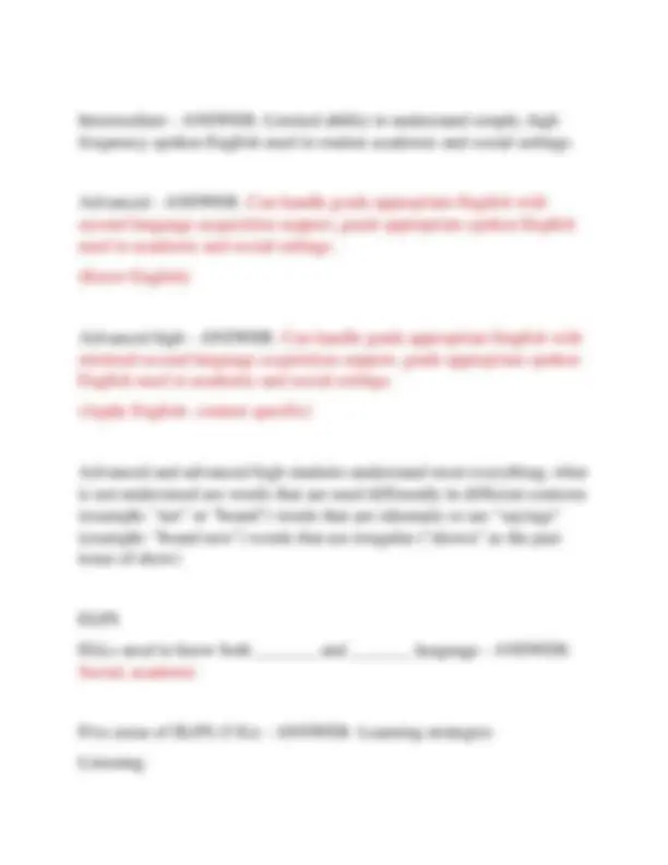 ESL CERTIFICATION EXAM 2023-2024 ACTUAL EXAM 300 QUESTIONS AND CORRECT ...