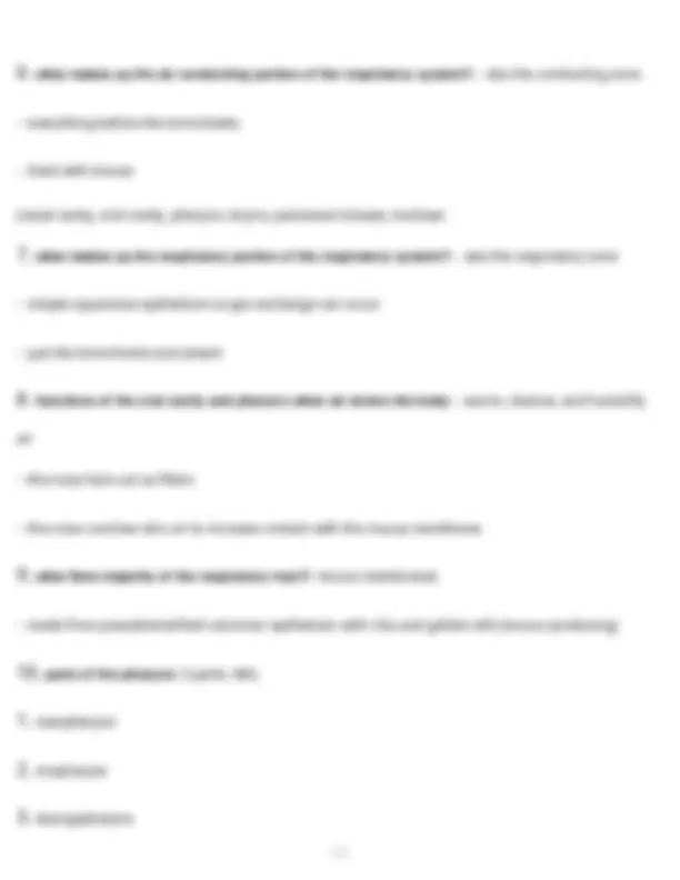 Cardiovascular, Urinary, & Respiratory Systems: Bio 163 Exam 3 Study ...
