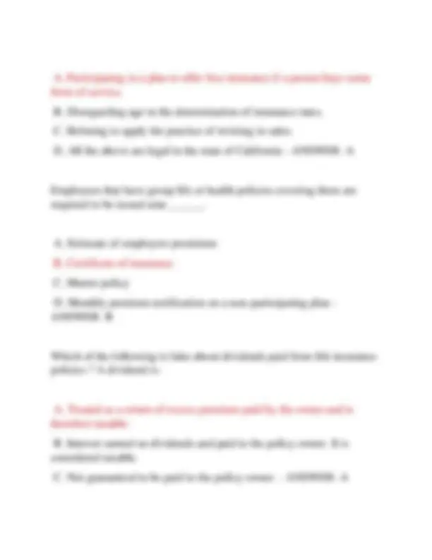 CA PSI SITE - LIFE, ACCIDENT AND HEALTH AGENT EXAMINATION (LIFE AGENT ...