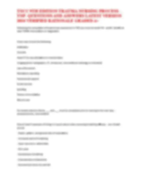 TNCC 9th Edition Trauma Nursing Process (TNP) - Questions and Answers ...