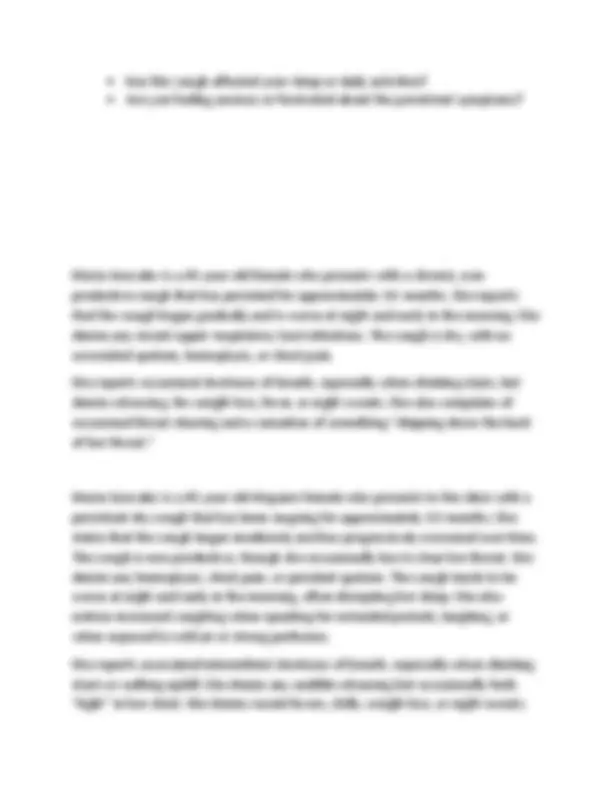 Chronic Cough Case Study: Maria Gonzalez - Diagnosis and Differential ...