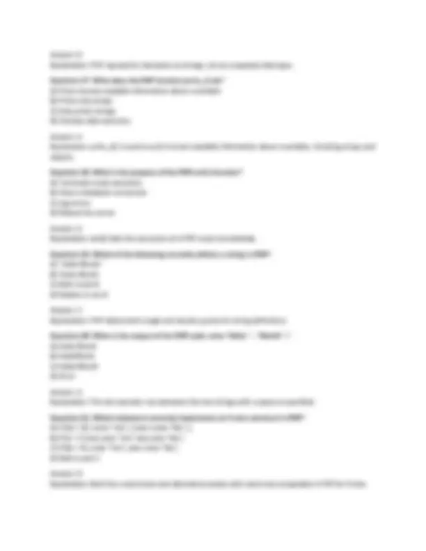 CPP-001 Certified PHP Professional Exam | Exams Technology | Docsity