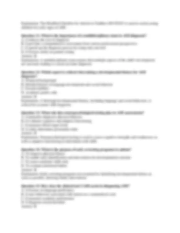 Certified Autism Center Practice Exam: Understanding Autism Spectrum ...