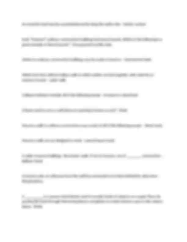 Building Construction Exam 2: Questions and Answers | Exams Advanced ...