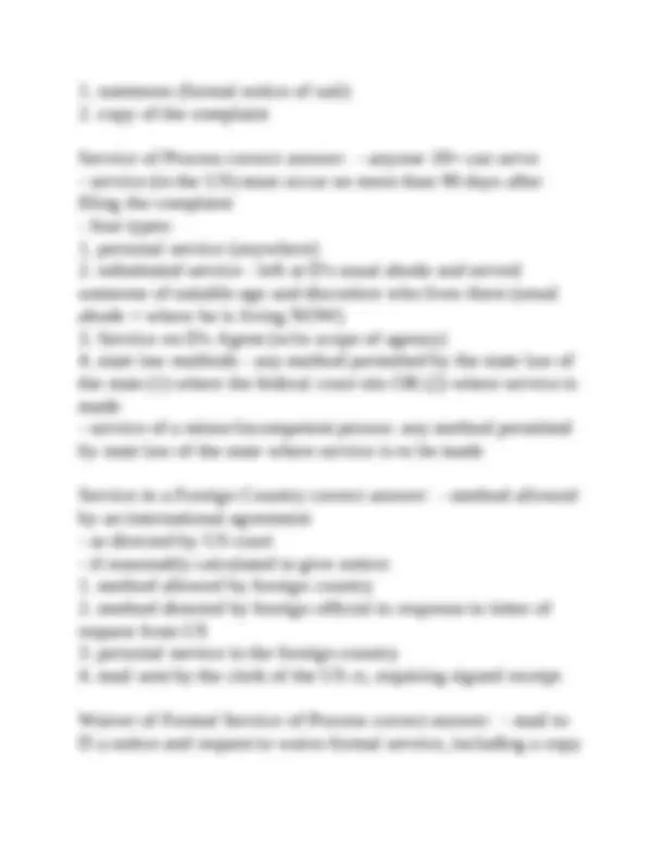 CIVIL PROCEDURE BAR EXAM QUESTIONS WITH COMPLETE SOLUTIONS | Exams ...