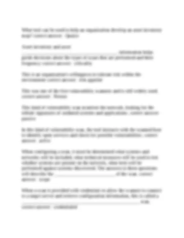 Chapter 4: Designing a Vulnerability Management Program Questions With Complete Solutions ...