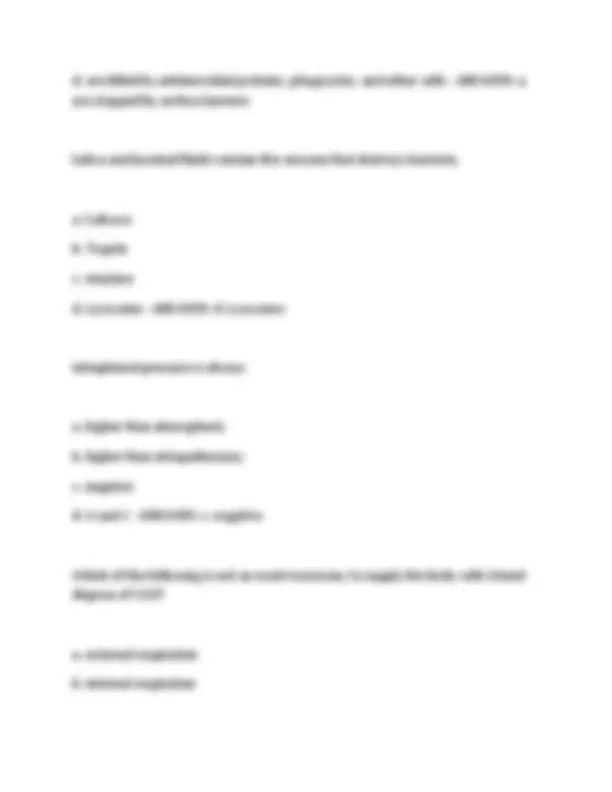 A&P II Final Exam Study Guide: Anatomy and Physiology | Exams Nursing | Docsity