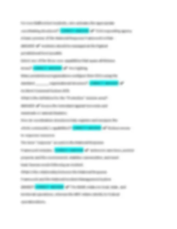 FEMA IS-800.d Practice Exam Verified Questions and Correct Answers 2025 ...