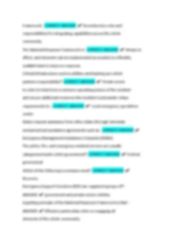 FEMA IS-800.d Practice Exam Verified Questions and Correct Answers 2025 ...