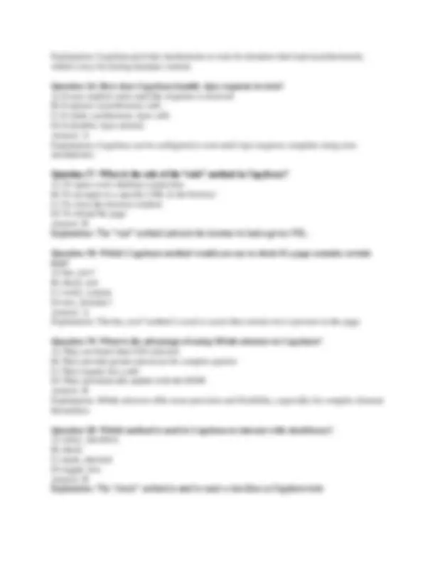 Certified Capybara Testing Professional Exam | Exams Technology | Docsity