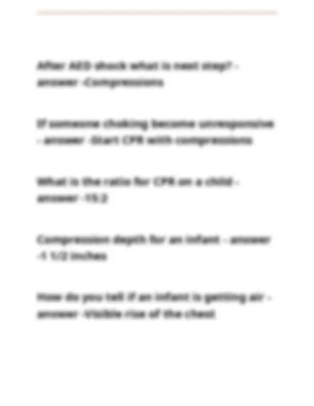 CPR Certification test 2025 guide.docx | Exams Nursing | Docsity