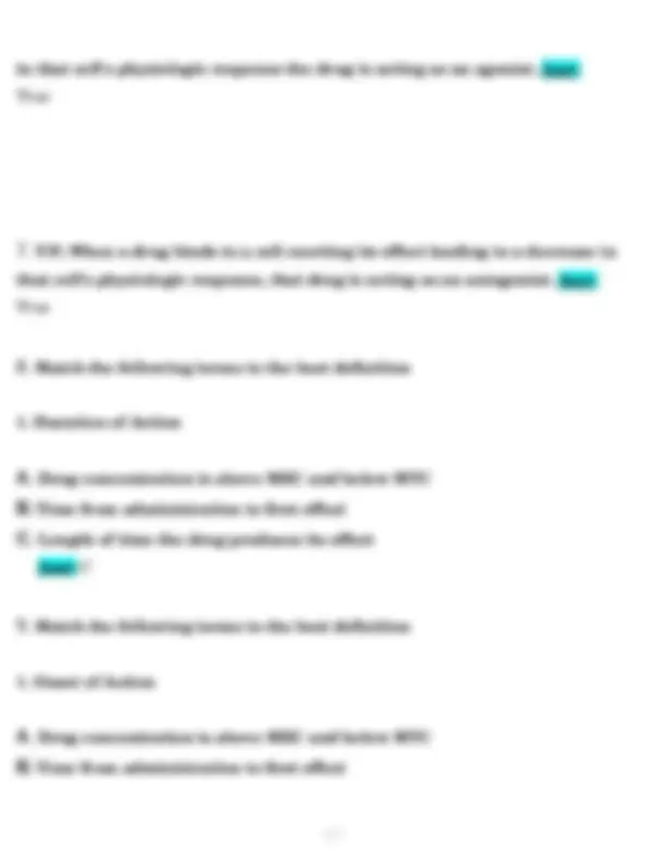 PHARMACOLOGY NURS 251 MODULE 1 EXAM PORTAGE LEARNING QUESTIONS AND ...