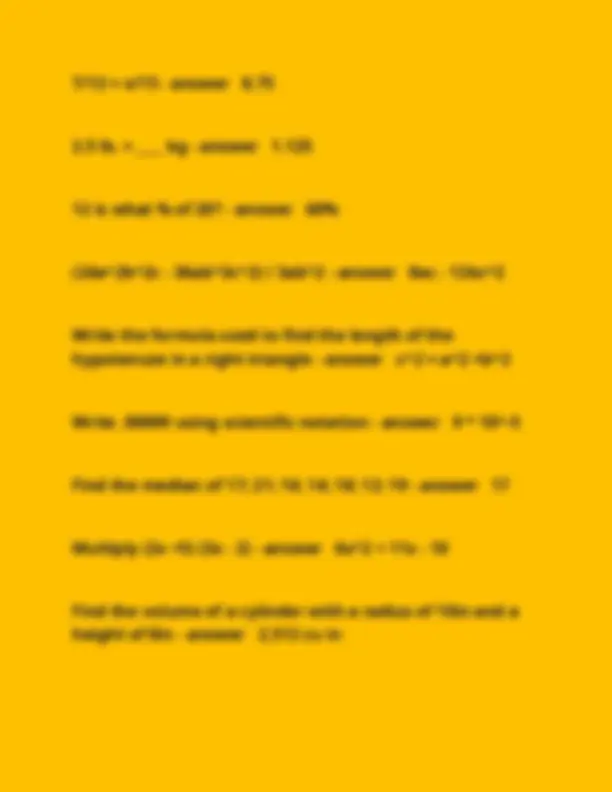 Abeka 8th grade pre-algebra... Test 12 (final exam with verified ...