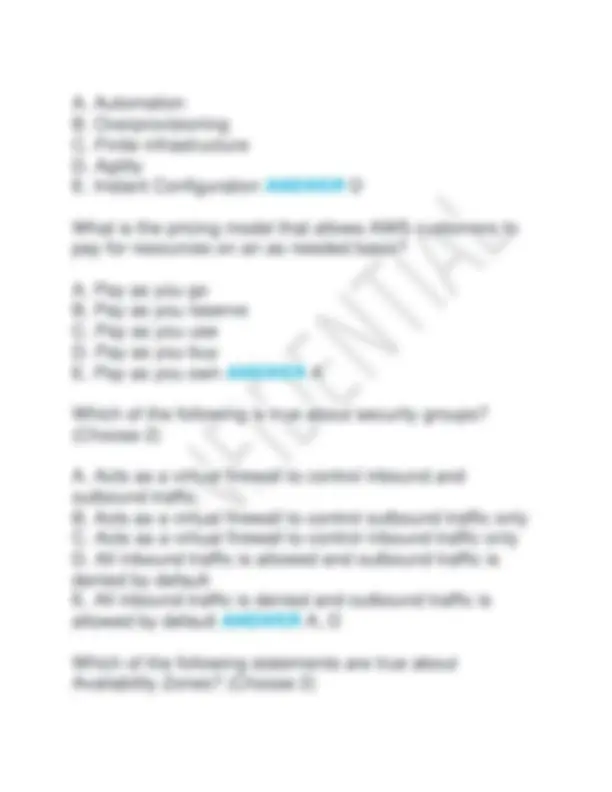 AWS CLOUD PRACTITIONER EXAM 2025 UPDATE/PRACTICE QUESTIONS AND CORRECT ...