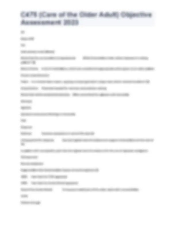 C475 (Care of the Older Adult) Objective Assessment 2023 | Exams ...