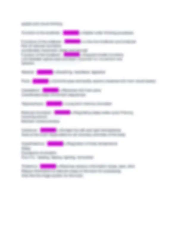 VCE Psychology Unit 1 2025 EXAMINATION | Exams Neuroscience | Docsity