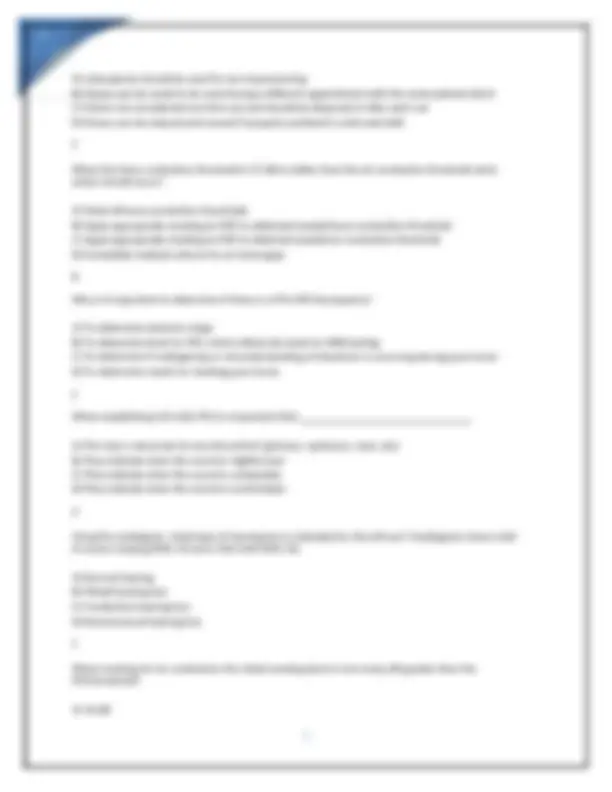 ILE Study Questions and Answers 2024 | Exams Nursing | Docsity