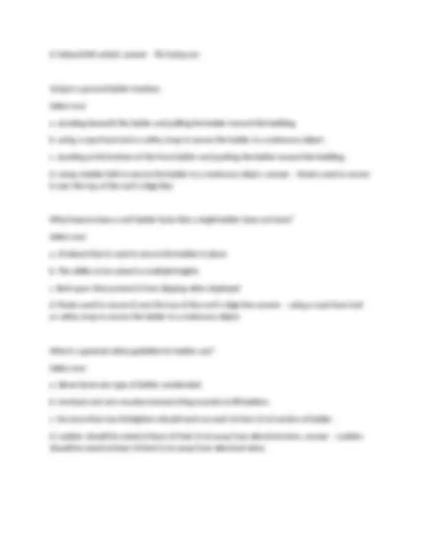 Ch 8 IFSTA EXAM QUESTIONS AND COMPLETE ANSWERS | Exams Nursing | Docsity