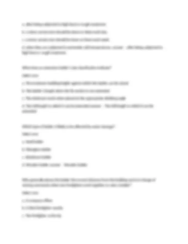 Ch 8 IFSTA EXAM QUESTIONS AND COMPLETE ANSWERS | Exams Nursing | Docsity