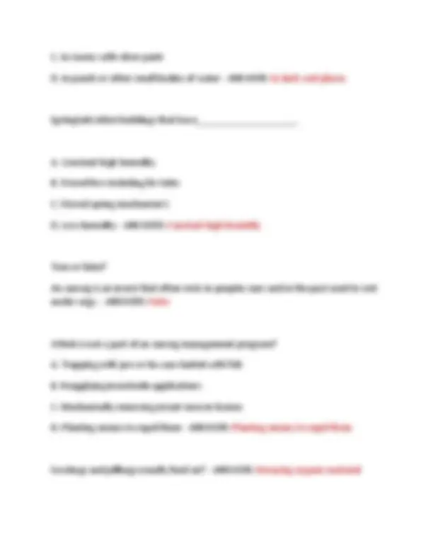 TENNESSEE GRC - GENERAL PEST AND RODENT CONTROL TEST (ACTUAL)QUESTIONS ...