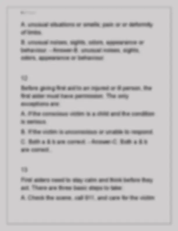 FIRST AID PRACTICE TEST 1,2 AND 3 AMERICAN REDCROSS EXAM NEWEST 2025 ...