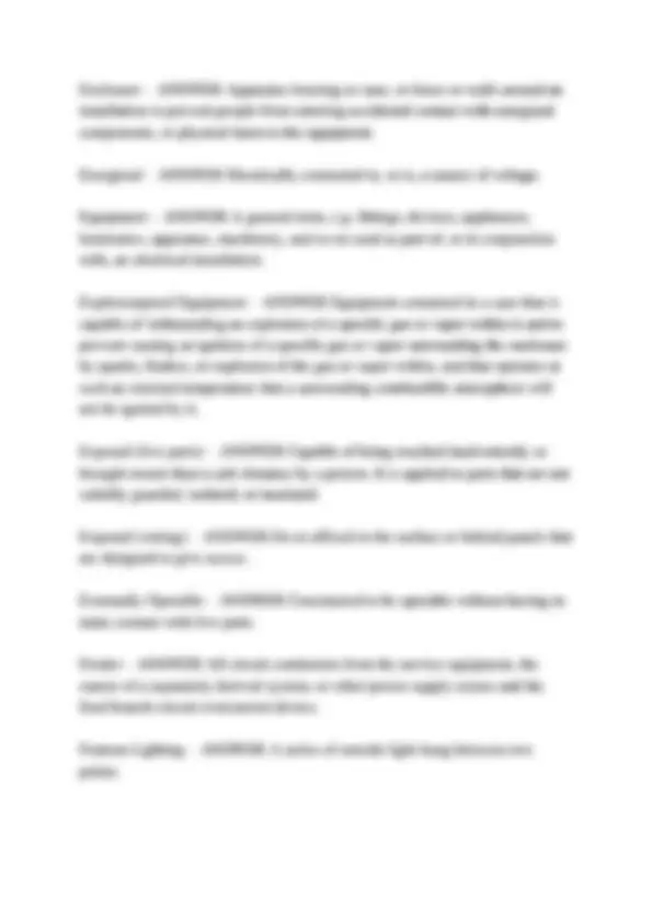 NFPA 70 Article 100: Definitions of Electrical Terms | Exams Engineering | Docsity