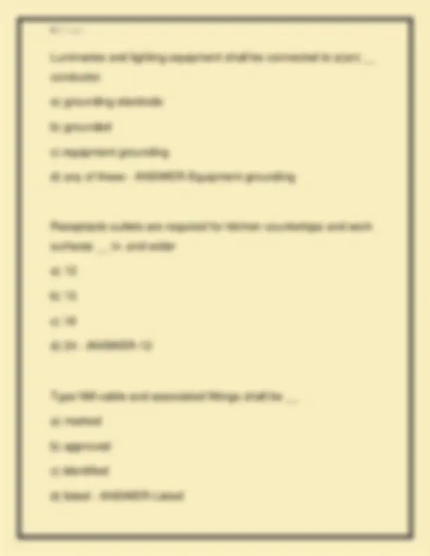 National Electrical Code (NEC) Exam Questions and Answers: A ...