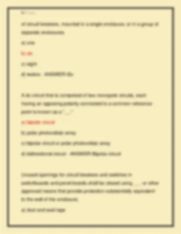 National Electrical Code (NEC) Exam Questions and Answers: A ...