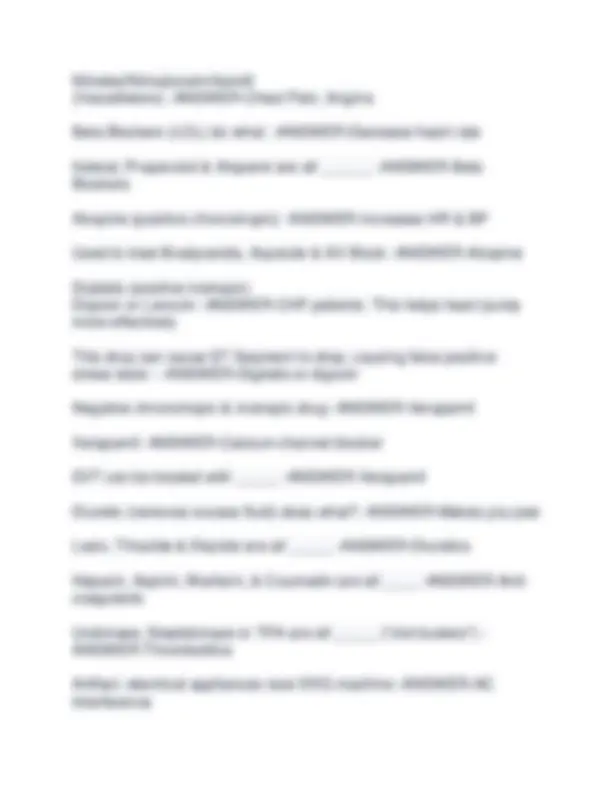 Cardiovascular System: Practice Exam Questions and Answers | Exams ...