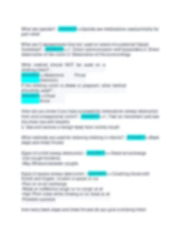 AHA BLS CPR Test (ACTUAL TEST ) Questions and Answers (Solved) 2025 ...