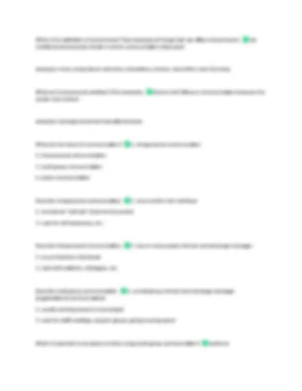 NUFT 204 Exam 1 - Chapter 24: Communication Questions And Answers With ...