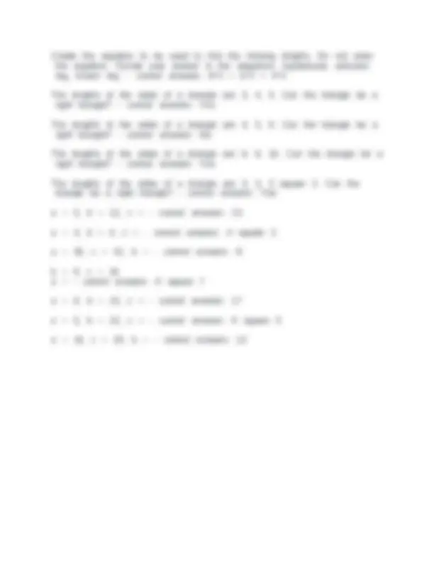 Geometry B, Assignment 11. The Pythagorean Theorem | Exams Advanced ...