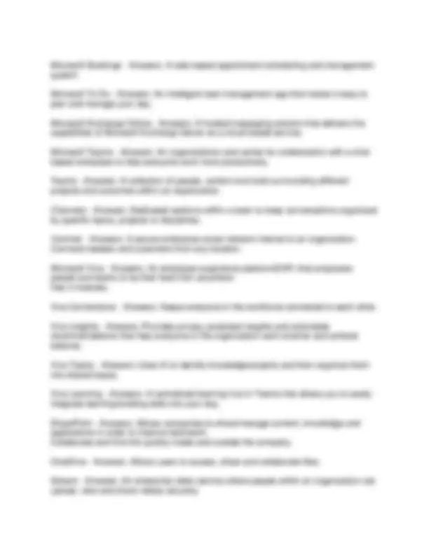 EXAMPRO MS-900 STUDY GUIDE | Exams Social Sciences | Docsity