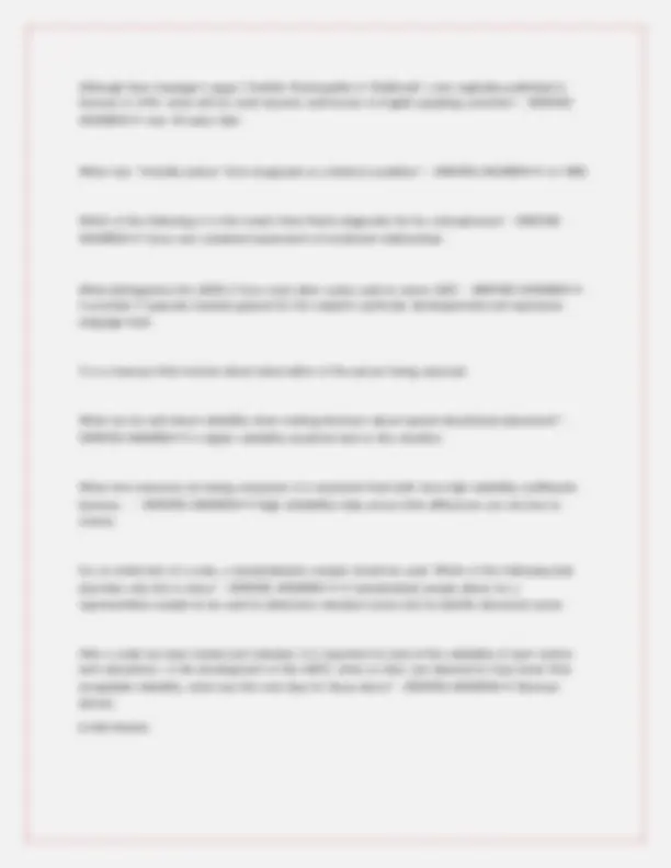Autism Spectrum Disorder (ASD) Assessment: MCQs and Answers | Exams ...