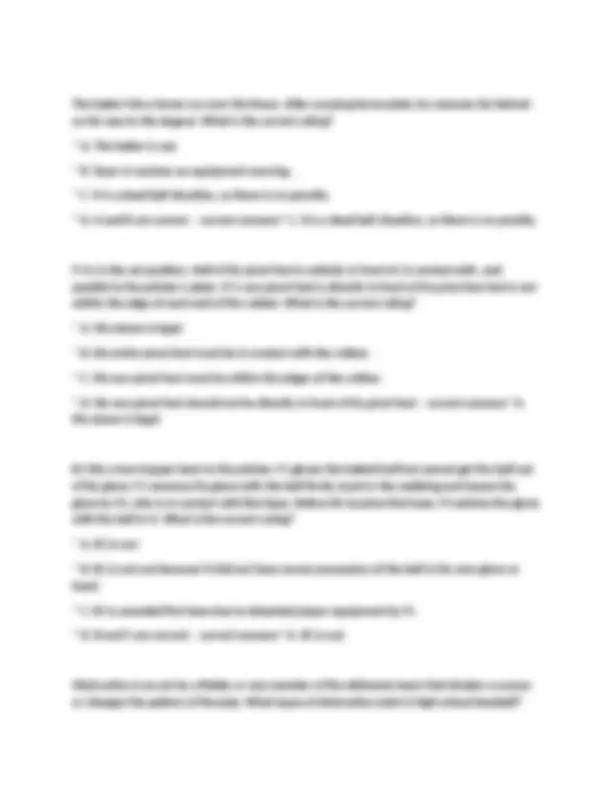 2025 IHSA Baseball Rules Test questions with correct answers. | Exams ...