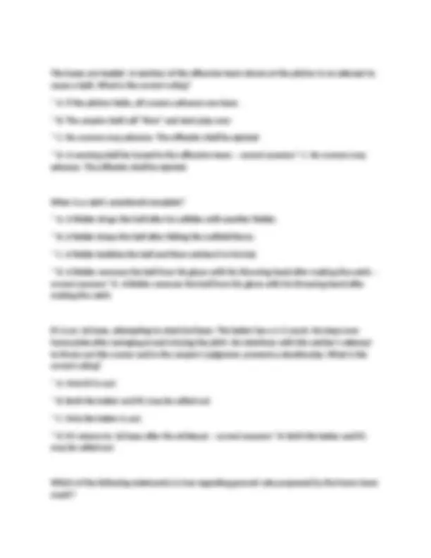 2025 IHSA Baseball Rules Test questions with correct answers. | Exams ...