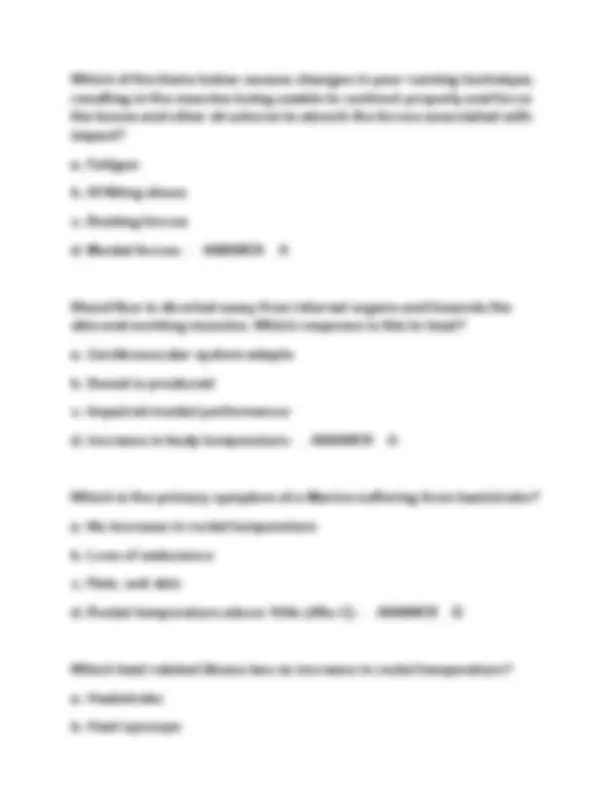 Exercise Physiology Practice Test: Questions and Answers | Exams ...