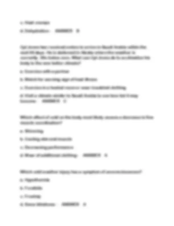 Exercise Physiology Practice Test: Questions and Answers | Exams ...