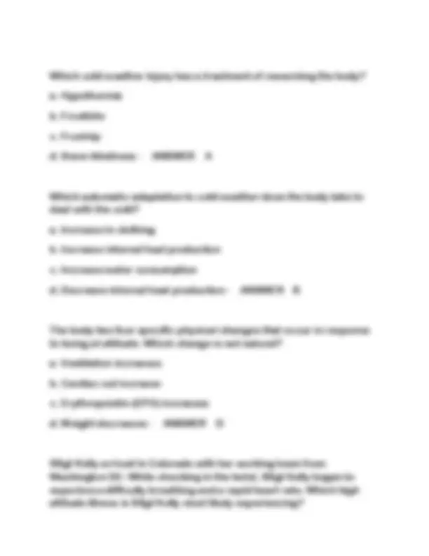 Exercise Physiology Practice Test: Questions and Answers | Exams ...