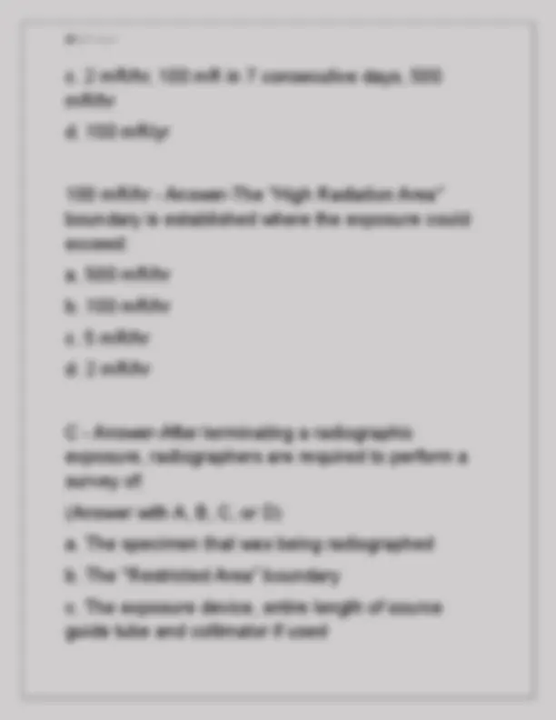 Radiation Safety: Multiple Choice Questions and Answers | Exams Nursing ...