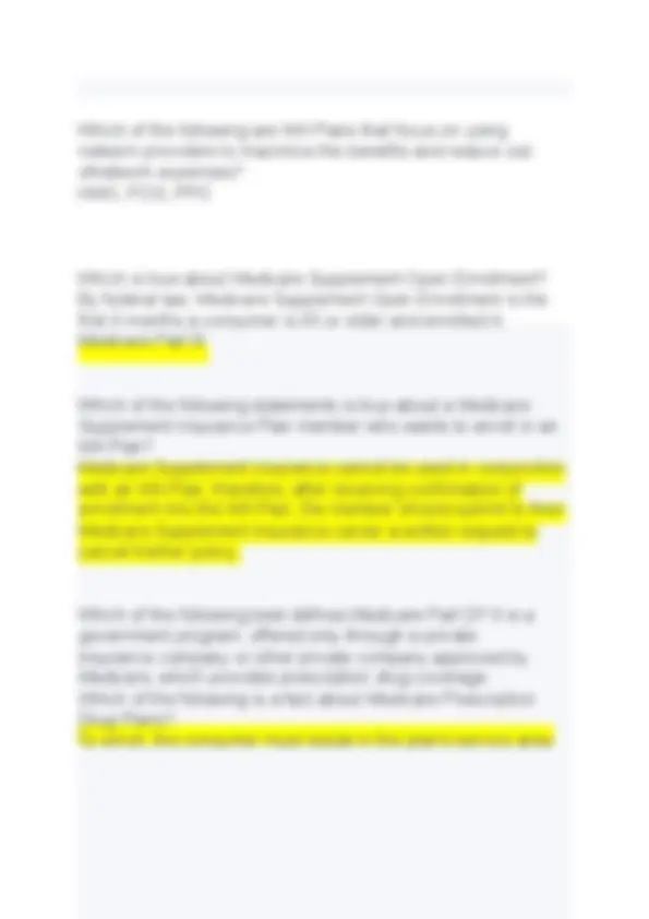 UHC MEDICARE BASICS TEST EXAM-with 100% verified solutions-2023-2025 ...