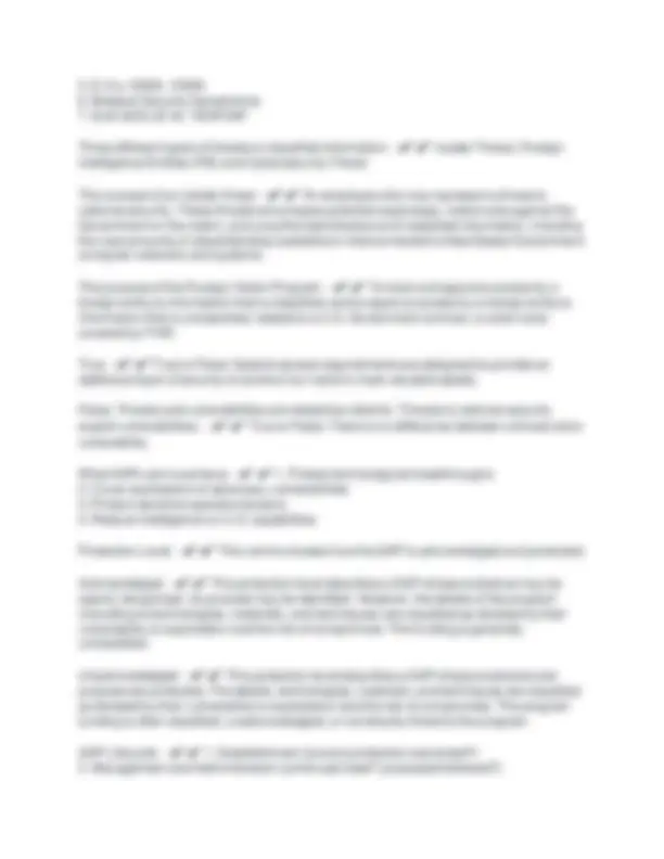 Special Access Programs (SAPs): Security Questions and Answers | Exams Computer Security | Docsity