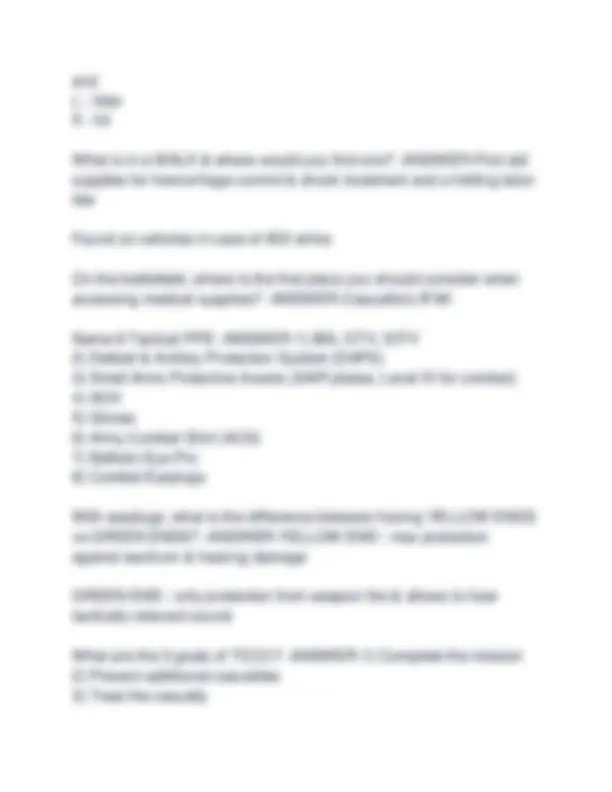 Fieldcraft 1 Exam 2024 | 68W Fieldcraft 1 Exam Update 2024 Questions ...