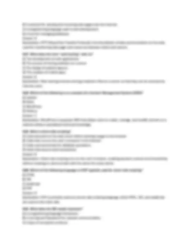 Internet Technologies Exam: Multiple Choice Questions and Answers ...