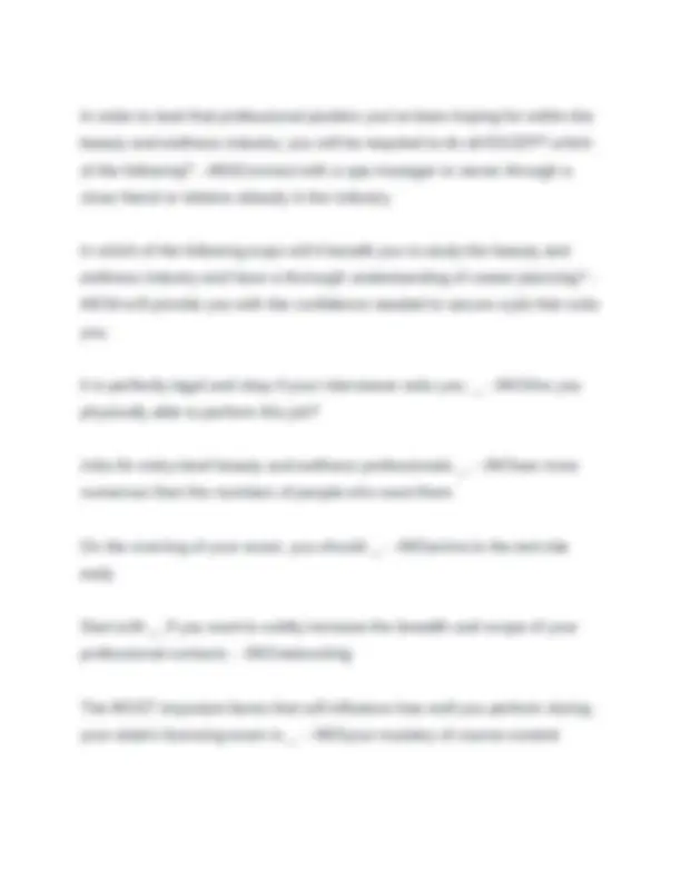 Career Planning in the Beauty and Wellness Industry: Questions and ...