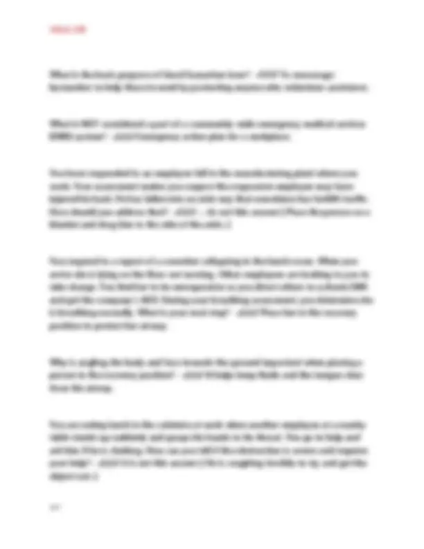 YMCA CPR Exam II Questions & Answers (100% Correct) Latest Update ...