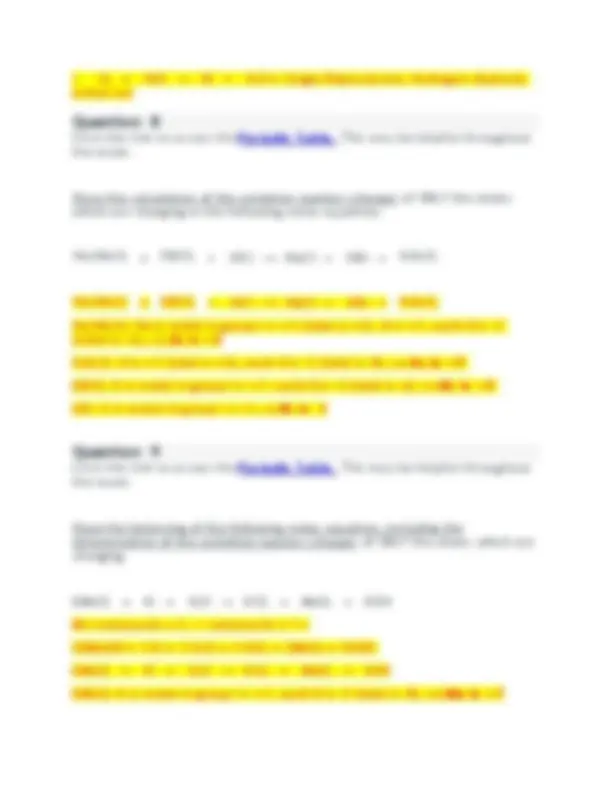 Chem 103 Module 1 to 6 Exam answers Portage learning LATEST UPDATED ...