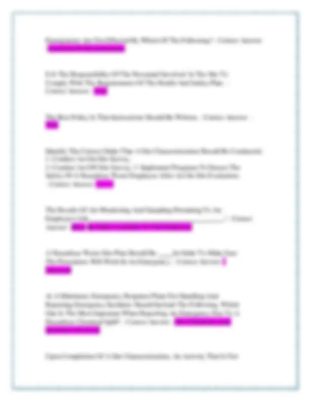 HAZWOPER FINAL EXAM (2025/ 2026) QUESTIONS WITH CORRECT ANSWERS | Exams ...